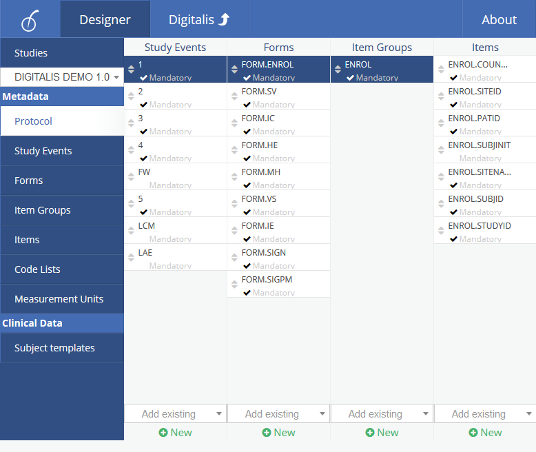 Digitalis - Clinical Data Collection